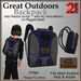 Second Life Marketplace - Great Outdoors Backpack [2cute] Indigo